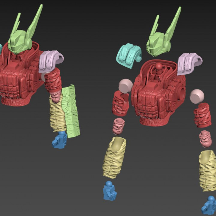 3D Printable Police Robot 100mm by Extra Guy
