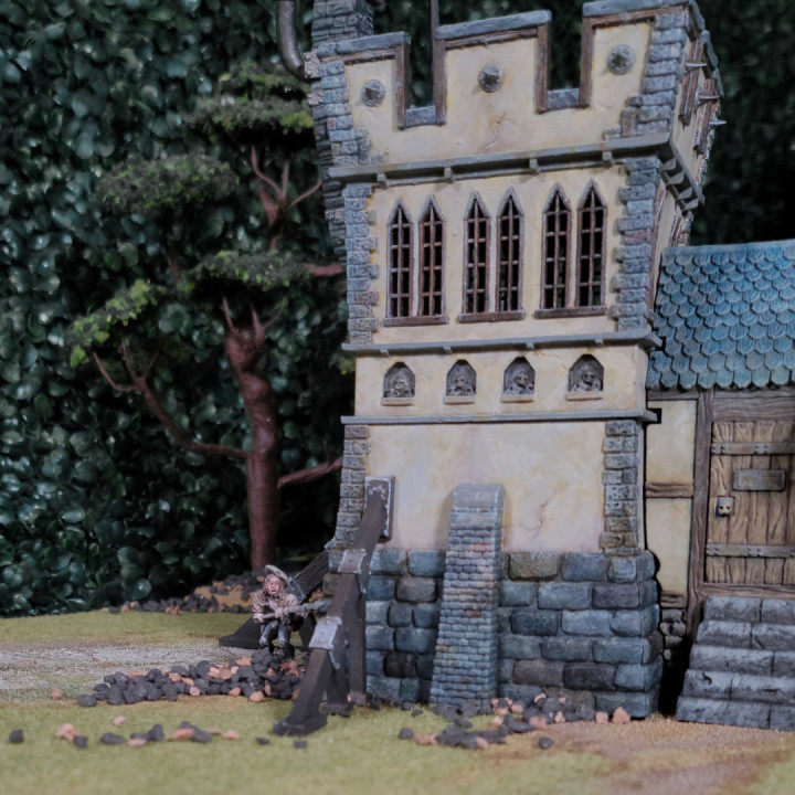 3D Printable The Old Keep - 3 Buildings in 1 by Scenic Play