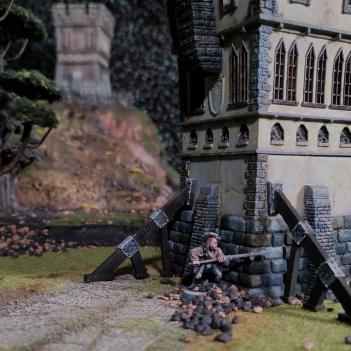 3D Printable The Old Keep - 3 Buildings in 1 by Scenic Play