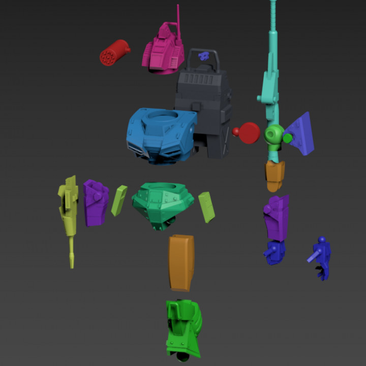 3D Printable Robot Destroyer 100mm by Extra Guy