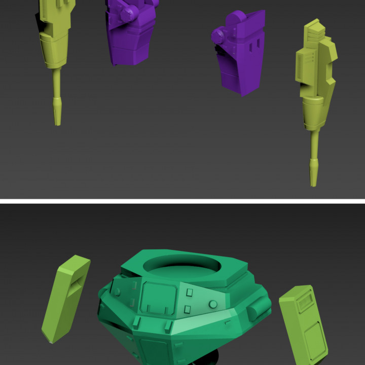 3D Printable Robot Destroyer 100mm by Extra Guy
