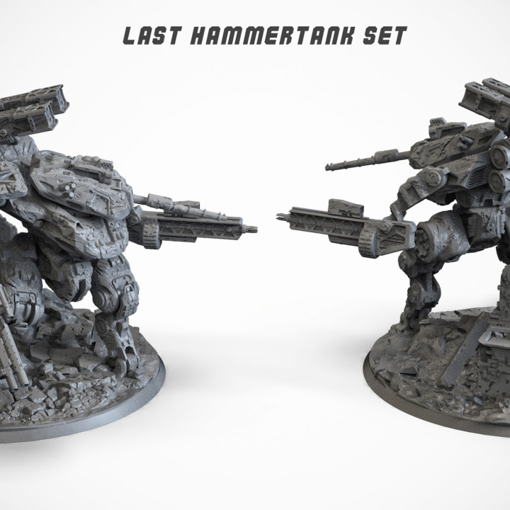 3D Printable Hammer Tank Last Stand Set100mm by Extra Guy