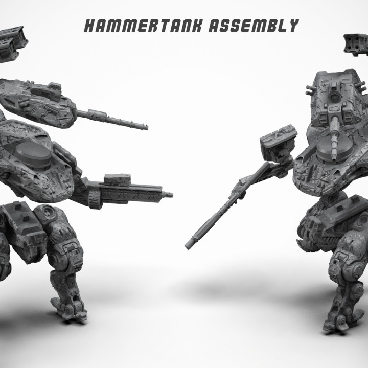 3D Printable Hammer Tank Last Stand Set100mm by Extra Guy