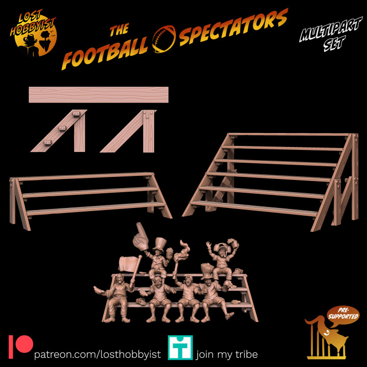 3D Printable Football Spectators by Lost Hobbyist