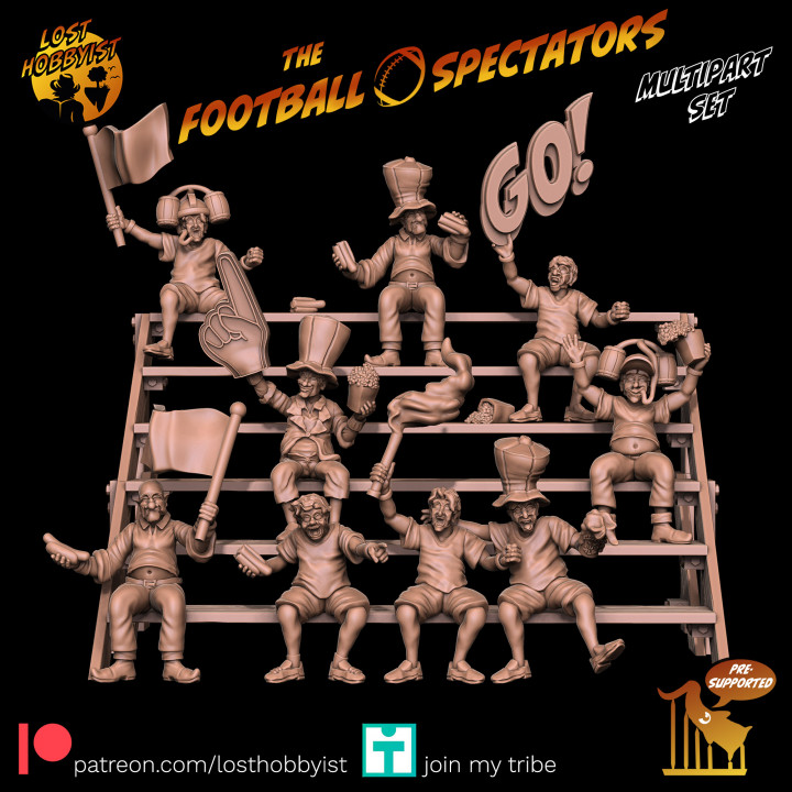 3D Printable Football Spectators by Lost Hobbyist