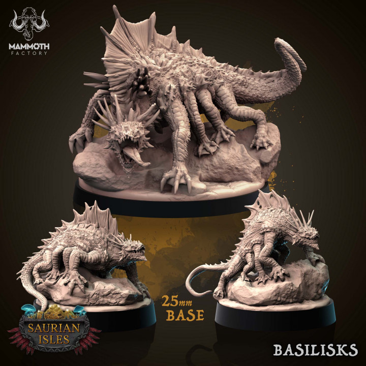 3D Printable Basilisks Pack by Mammoth Factory