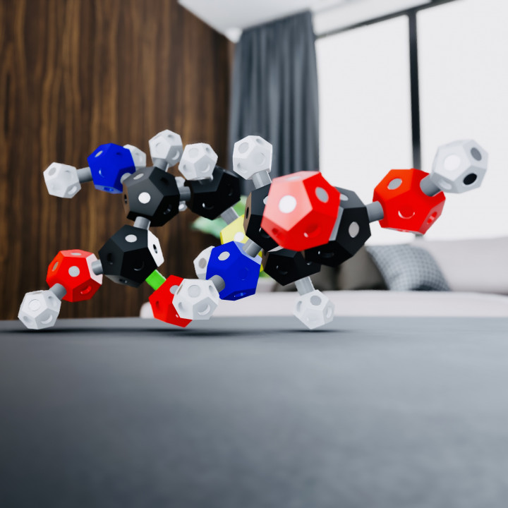 3D Printable Models of atoms - set for organic and inorganic chemistry ...