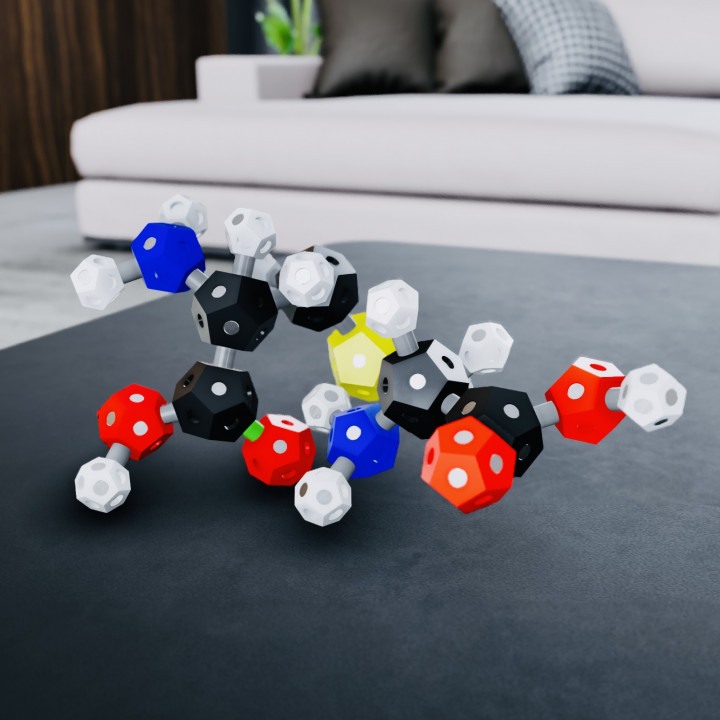3D Printable Models of atoms - set for organic and inorganic chemistry ...