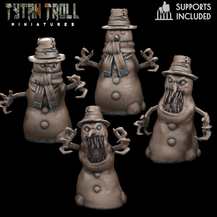 3D Printable Snowman Pack [Pre-Supported] by TytanTroll Miniatures