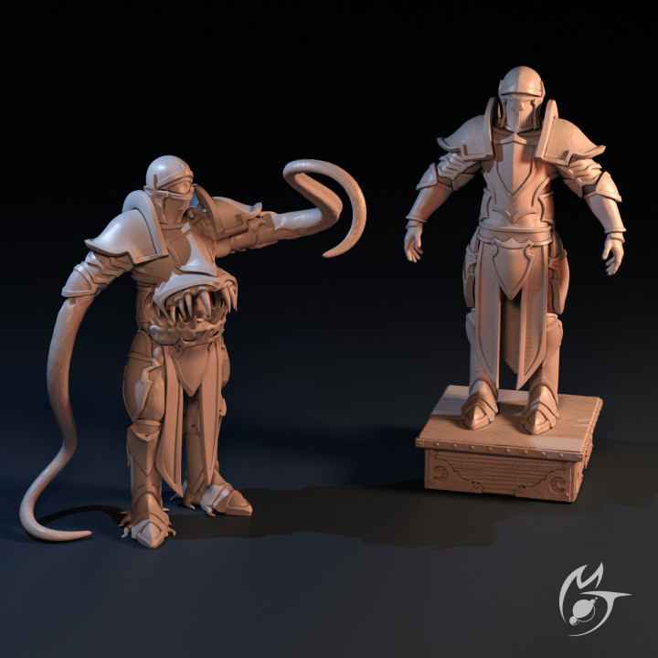 3D Printable Armor Stand & Animated Mimic by Making Tlon