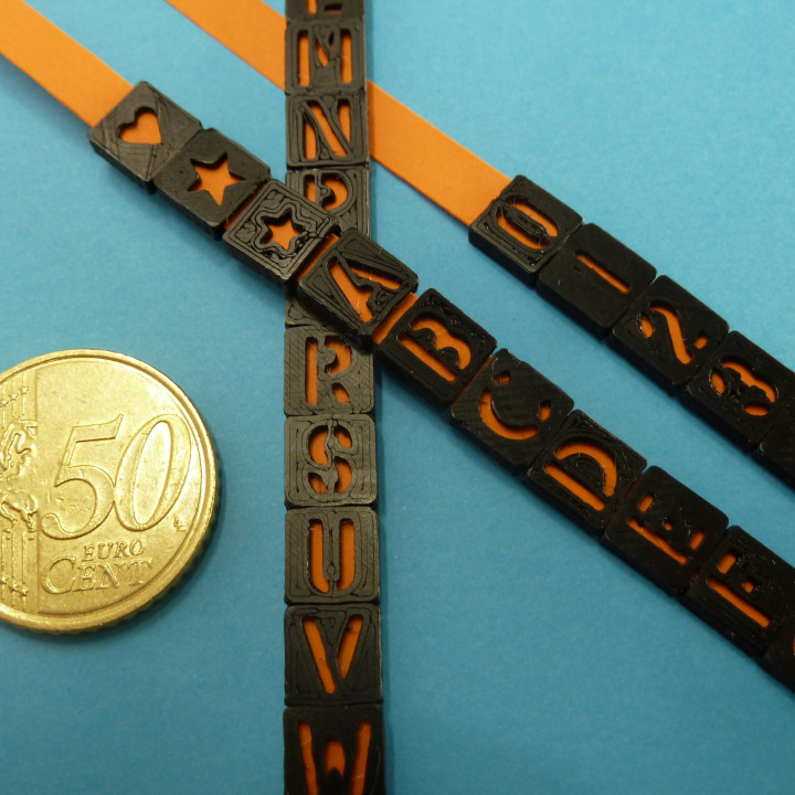 3D Printable letter beads by Tibor Budai