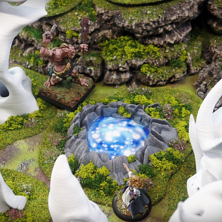 3D Printable Encounter at the Mystic Pool by Terrainify