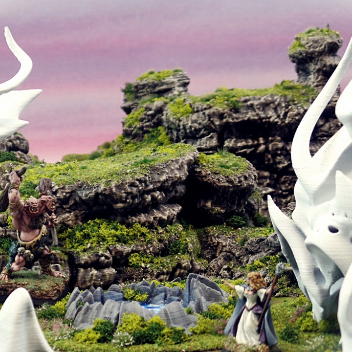 3D Printable Encounter at the Mystic Pool by Terrainify