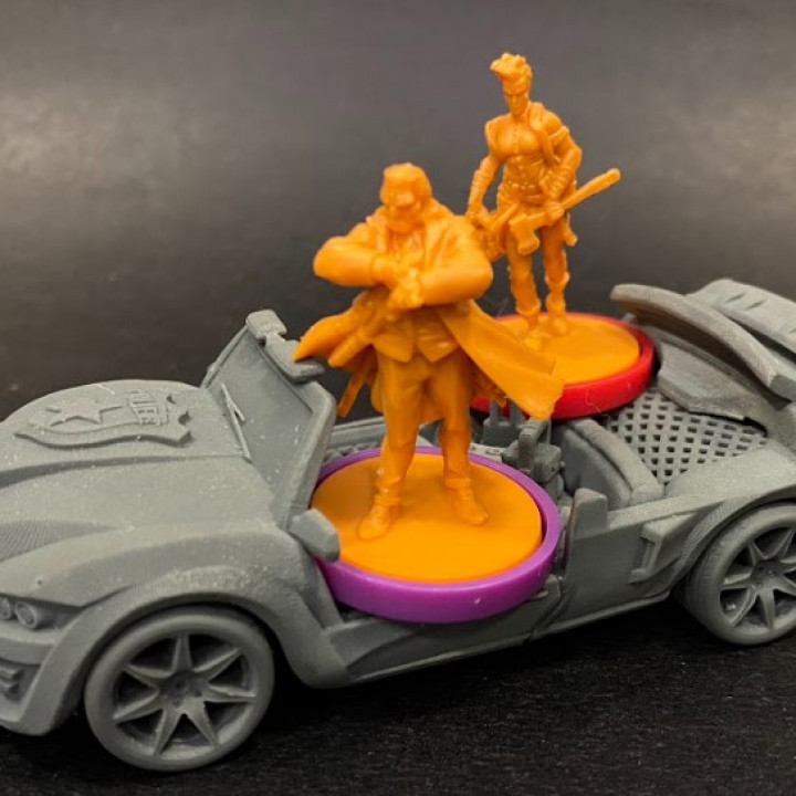 3D Printable Police Car Zombie Trampler by Dragun Studios