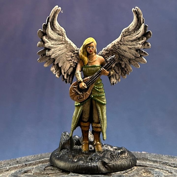 3D Print of Angelic Bard with Lute by shdwfriend