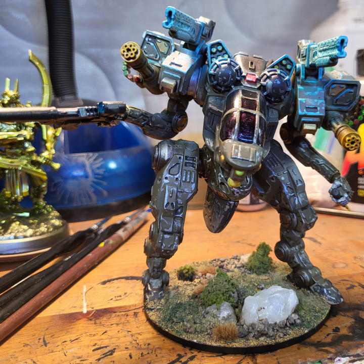 3D Print of Shark Class Combat Mech Over 100mm in Height with 67mm base ...