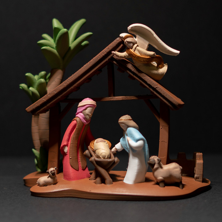 3D Printable Minimalist Nativity Set by Stlflix