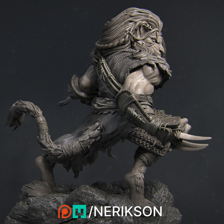 3D Printable Azat, Way of the Long Death Monk [presupported] by Nerikson