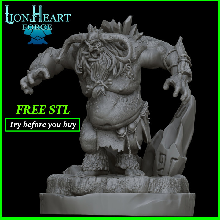 3D Printable Ice troll by Lion Heart Forge