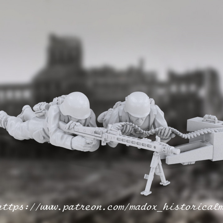 3D Printable WWII German MG teams by BattleCat Miniatures