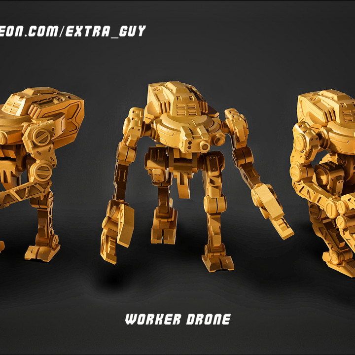 3D Printable Worker Drone 50mm by Extra Guy