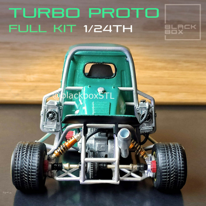3D Printable TURBO PROTO 3 wheeler FULL MODELKIT 1/24 by black-box ...