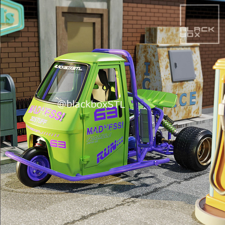 3D Printable TURBO PROTO 3 wheeler FULL MODELKIT 1/24 by black-box ...