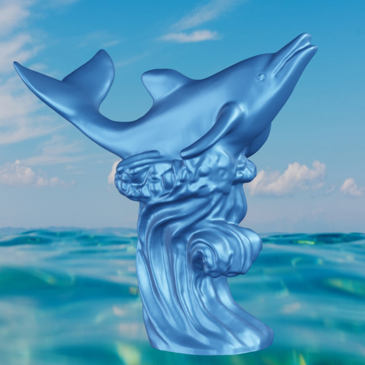 3D Printable Dauphin vague by anthony