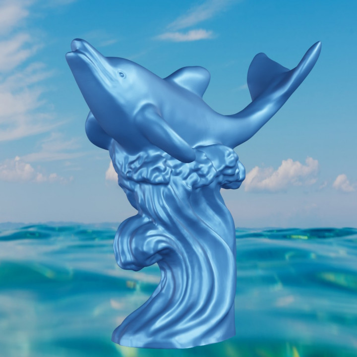 3D Printable Dauphin vague by anthony