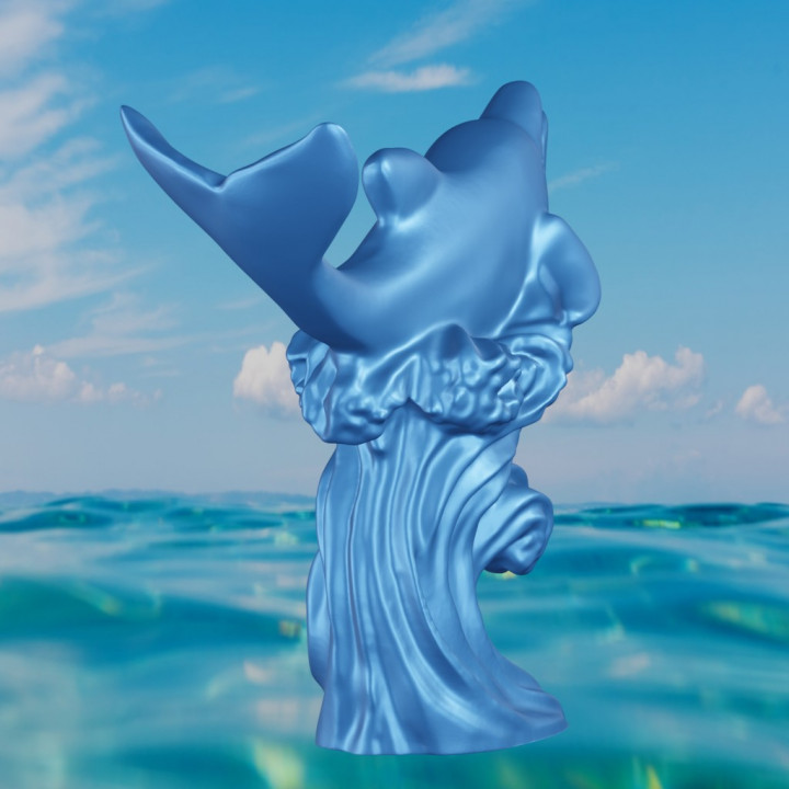 3D Printable Dauphin vague by anthony