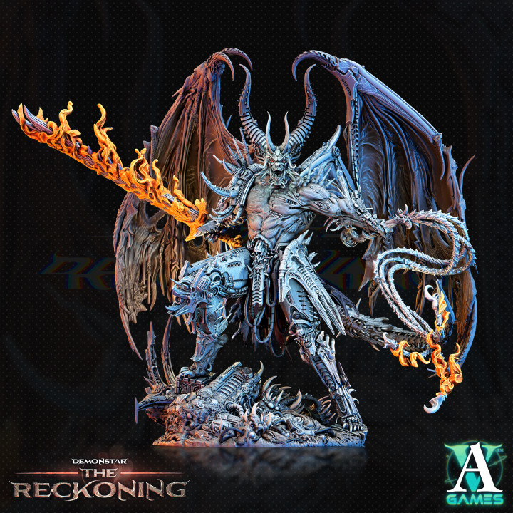 3D Printable Armaros - Galactic Chaoslord by Archvillain Games