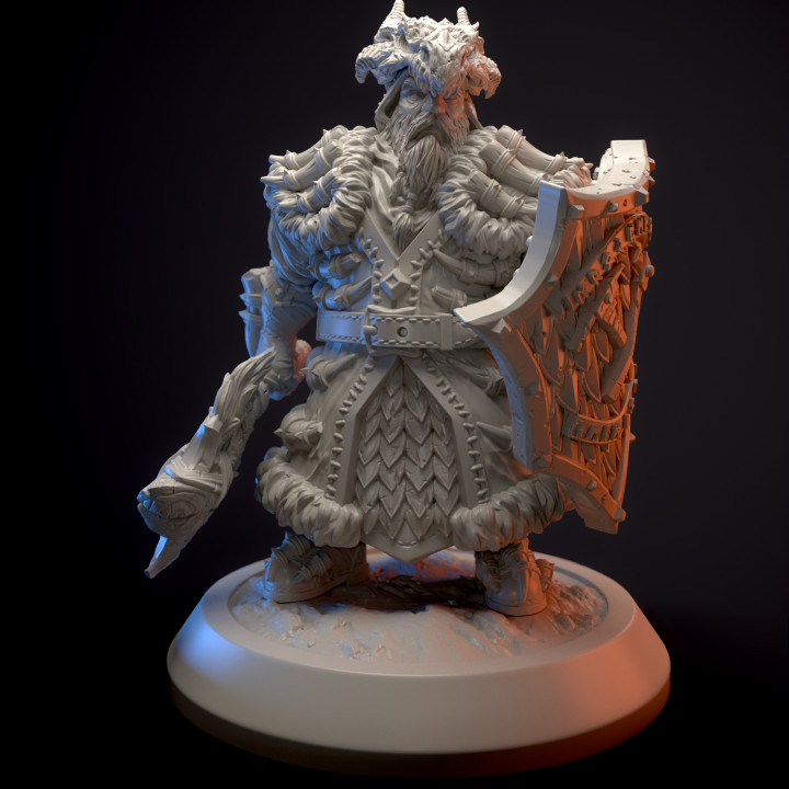 3D Printable Dwarf battle shaman by Sam Bolotnikov
