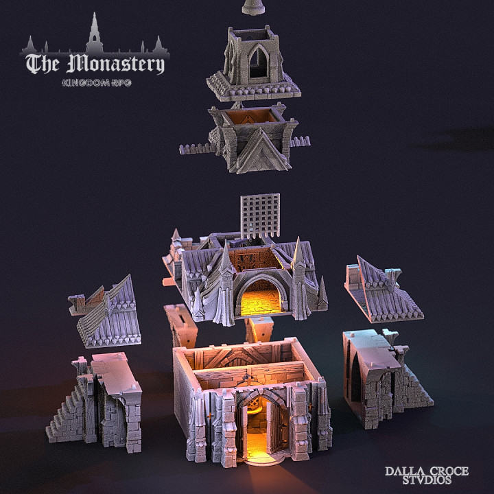 3D Printable The Monastery - Monastery Entrance + Annexes by Dalla ...