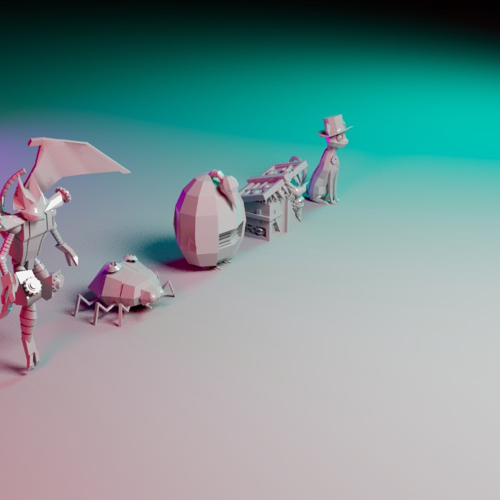 Descargar Figures DUNGEONS AND DRAGONS low poly de Matiah ramirez