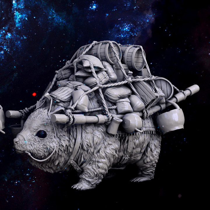 3D Printable Hamster Mount (pose 1 of 2) by Mini Monster Mayhem