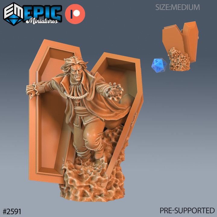 3D Printable Vampire Baron Set / Undead Master / Bat Lord / Blood ...