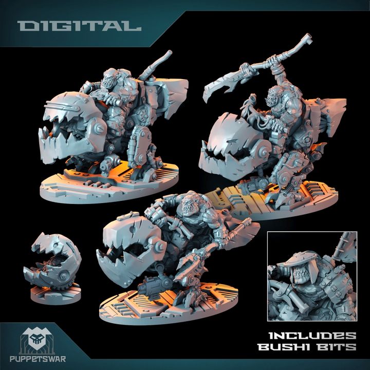 3D Printable RaptOrcs Cavalry [Bushi bits included] by Puppetswar ...