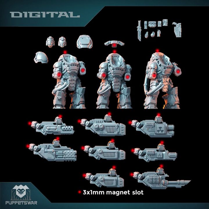 3D Printable Demolishers [Tactical] by Puppetswar Miniatures