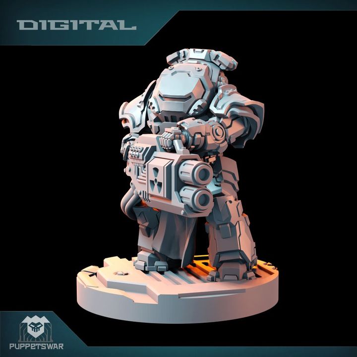 3D Printable Demolishers [Knight] by Puppetswar Miniatures