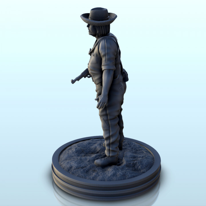 3D Printable Bandit with hat and revolver (6) - Six Gun Sound Desperado ...