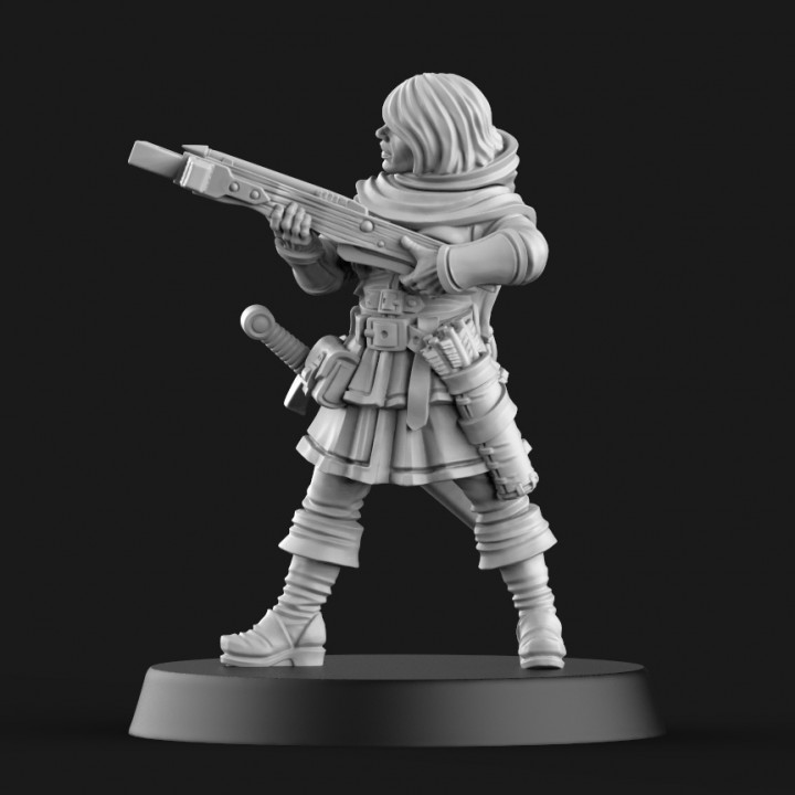 3D Printable Female crossbow by Old World Miniatures