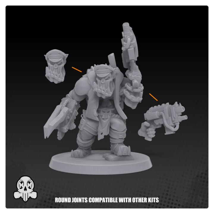3D Printable Orc Commando Boss and Goblin Sidekick Kit by Malicious Mini's