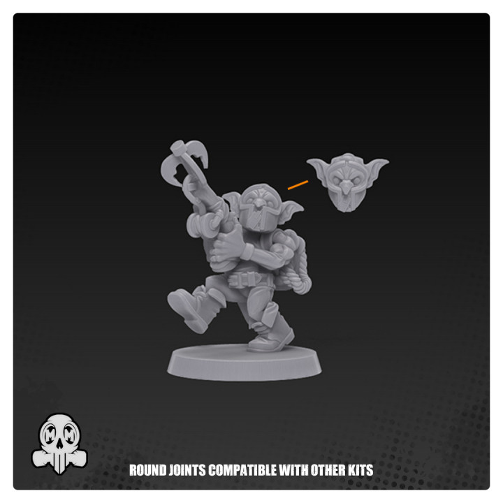 3D Printable Orc Commando Boss and Goblin Sidekick Kit by Malicious Mini's