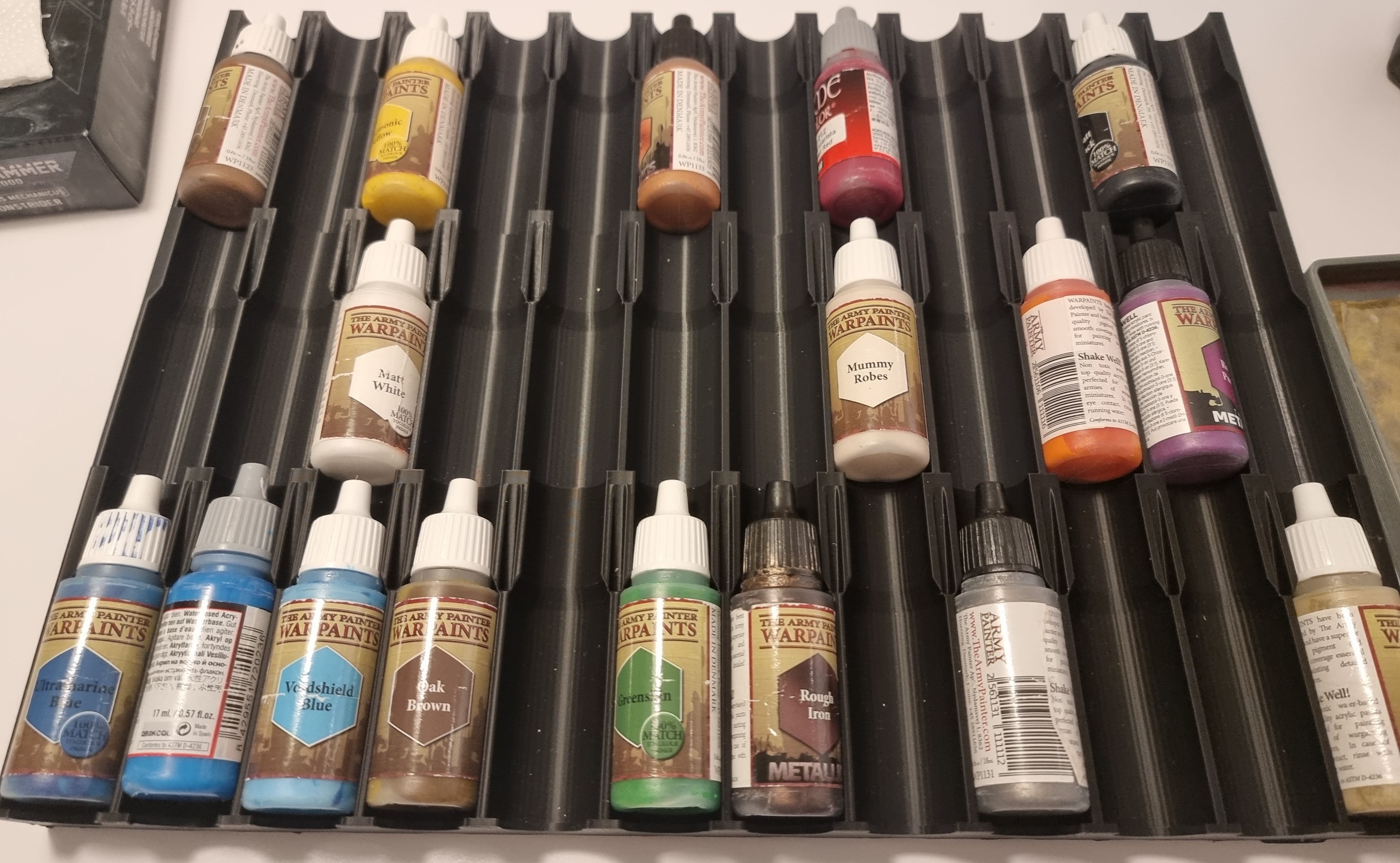 3D Printable Stackable paint trays - Deluxe version by Svend Feldt