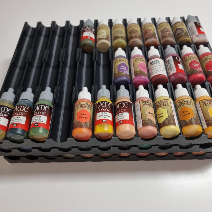 3D Printable Stackable paint trays - Deluxe version by Svend Feldt
