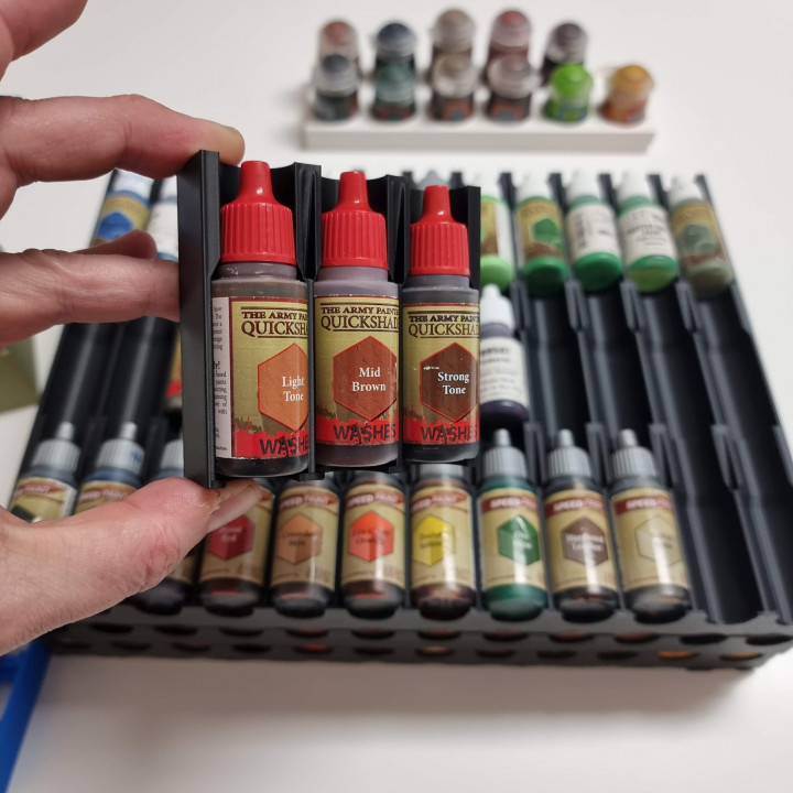 3D Printable Stackable paint trays - Deluxe version by Svend Feldt