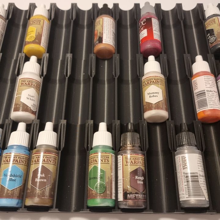 3D Print of Stackable paint trays - Deluxe version by Cyrex war gaming ...