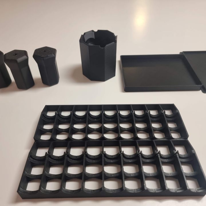 3D Print of Stackable paint trays - Deluxe version by Cyrex war gaming ...