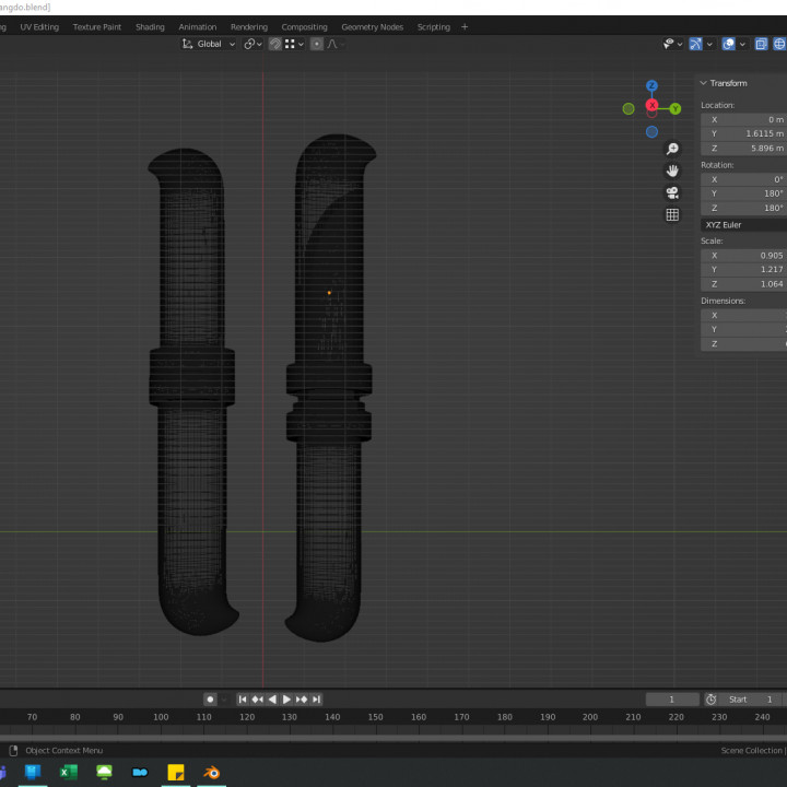 3D Printable Eunjangdo 은장도 - Korean Silvered Knife by Jovey