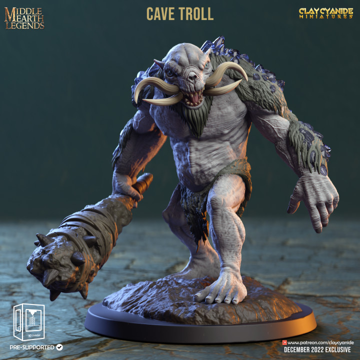 3D Printable Cave Trolls by Clay Cyanide Miniatures